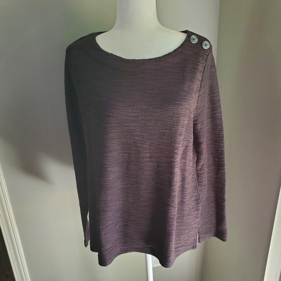 LOFT | Tops | Nwt Loft Textured Shoulder Button Hem | Poshmark